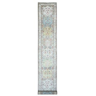 Sardine Grey with Fresh Mint Ivory Caucasian Ashtafa Design Fine Aryana ...