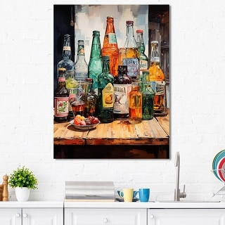 Designart "Whimsical Brew Bottles" Beer Wall Art - Bed Bath & Beyond ...