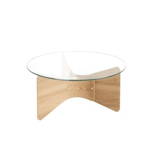 Umbra Madera Modern Round Coffee Table, Natural - Bed Bath & Beyond ...