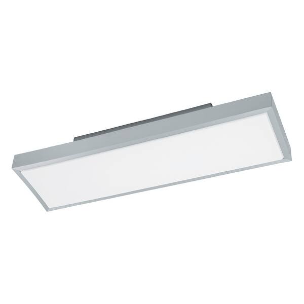 Eglo Idun 1 LED Ceiling Light with Brushed Aluminum Finish and White ...