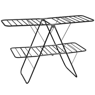 Extra Large Double Spaced 2 Tier Collapsible Clothes Drying Rack ...