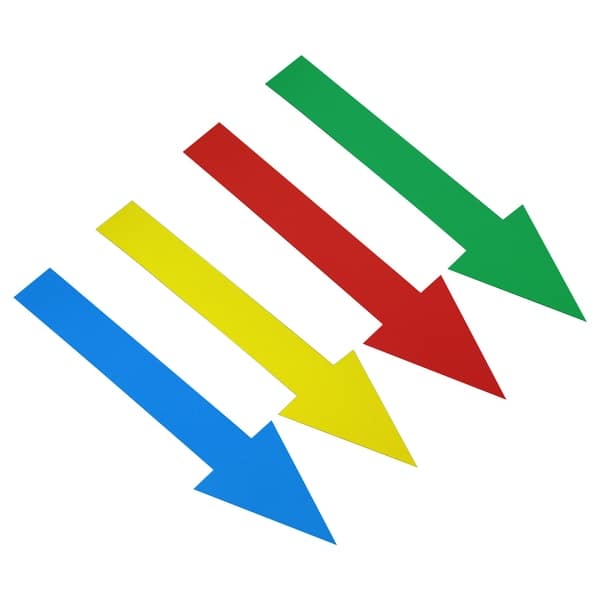 40Pcs Directional Arrow Sticker Adhesive Floor Decal Sign Red/Green ...