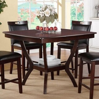 Dining Table Counter Height Dining Table 1pc Table w Shelve Solidwood ...