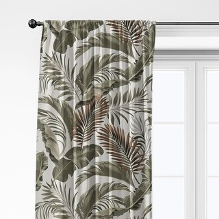 Frondosa Copper Cotton Simple Top Pocket Drapery Panel Set of 2 - Bed ...
