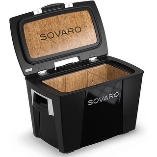 Sovaro 45-Quart Luxury Cooler (Black with Silver Accents) - Bed Bath ...