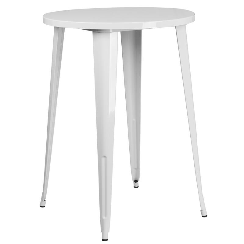 30-inch Indoor/ Outdoor 5-piece Round Metal Table and Stools Set ...