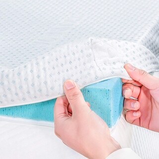 Subrtex Bamboo Removable Mattress Topper Protectors with Zipper - Bed ...