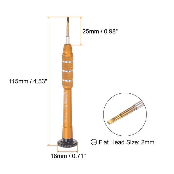 Precision Screwdriver 2mm Slotted Magnetic Head Swivel Screw Driver ...