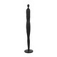 Black Polystone Tall Slim Figure People Decorative Sculpture with ...