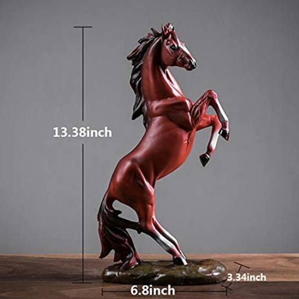 Playful Horse Statue - Resin Standing Fighting Horse Sculpture - Bed ...