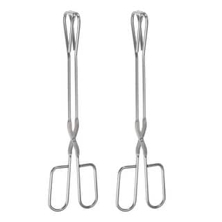 2pcs Stainless Steel Scissor Tongs 12" Barbecue Grilling Tongs with ...