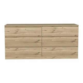 6 Drawer Double Dresser Tronx, 60.4" Wide, Six Drawers, Metal Drawer ...