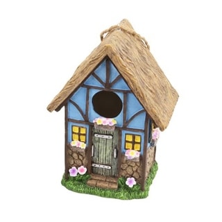8.2" Resin Blue Cottage Bird House - Bed Bath & Beyond - 43372079