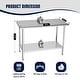 Kleensteel NSF Certified Heavy-Duty Stainless Steel Prep Table ...