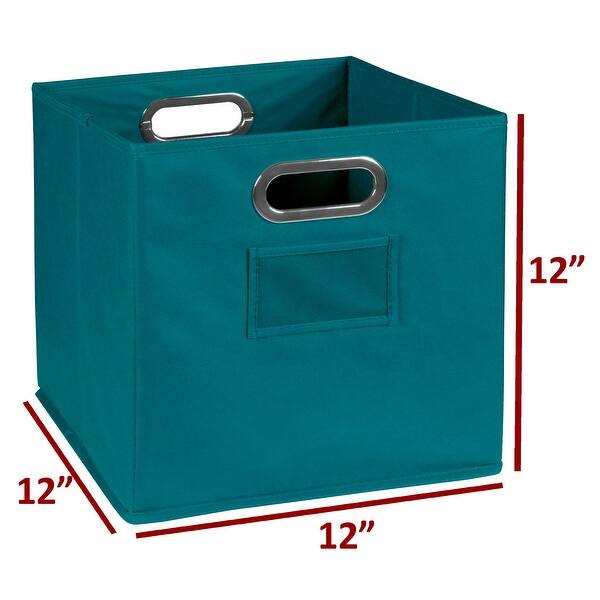 Noble Connect Storage Set - 4 Cubes and 2 Canvas Bins- Truffle/Teal ...
