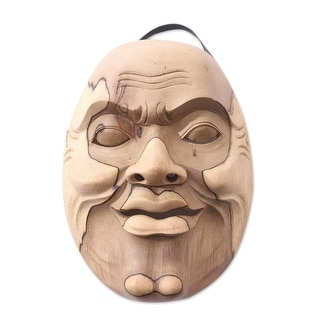 Novica Handmade Old Grandfathers Face Wood Mask - Bed Bath & Beyond ...