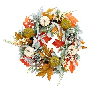 20 Inch Autumn Wreaths for Front Door Fall Decorations - Bed Bath ...