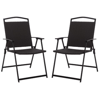 SAFAVIEH Outdoor Living Dory Folding Chair (Set of 2) - 25"W x 23"D x ...