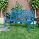Blue Lagoon Escape- All-Steel Garden Bench for Tranquil Moments - Bed ...