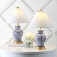 JONATHAN Y Ziggy 21" Ceramic/Iron Classic Modern LED Table Lamp, Blue ...