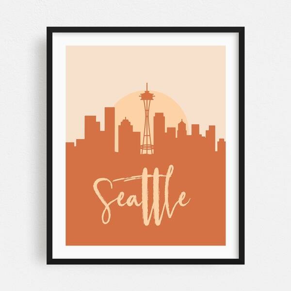 Seattle Washington Maps City Cityscape Coordinates Art Print/Poster ...
