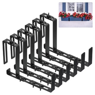 Deck Railing Adjustable Planter Box Brackets Window Box Brackets 3 Pair ...