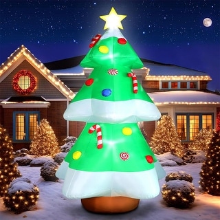 10FT Christmas Inflatables Tree Outdoor Decorations - Bed Bath & Beyond ...