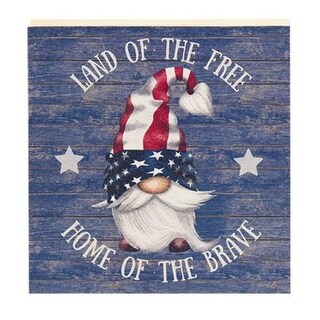 Land of the Free Uncle Sam Block - Measures 6" square by .75" deep ...