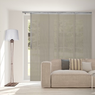InStyleDesign Gunmetal Lattice 4-Panel Single Rail Panel Track ...