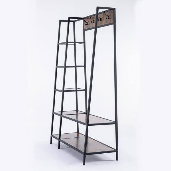 46'' Wide Solid Wood Hall Tree with Bench and Shoe Storage - Bed Bath ...