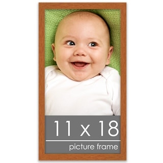 11x18 Traditional Honey Pecan Complete Wood Picture Frame with UV ...