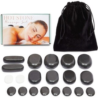 Hot Stone Back Massage Set, Basalt Rocks for Spa (20 Pieces) - Bed Bath ...