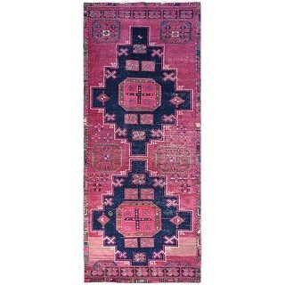 Shahbanu Rugs Raspberry Radiance Purple Hand Knotted Evenly Worn Soft ...