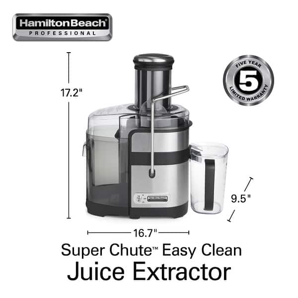 Hamilton Beach Professional Super Chute Easy Clean Juice Extractor ...