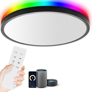 Smart Ceiling Light, Mount Ceiling Light Alexa Google Home Round Light ...