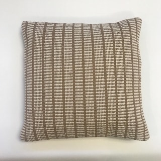 Knitted Tan And Beige Pattern Cushion Cover - Bed Bath & Beyond - 40299403