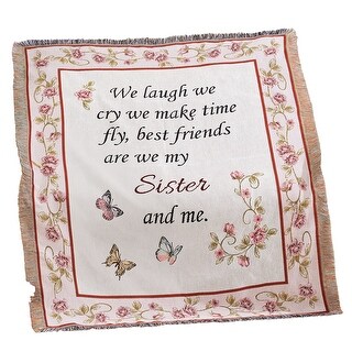 Sister and Me Fringe Border Tapestry Throw - Bed Bath & Beyond - 41540182