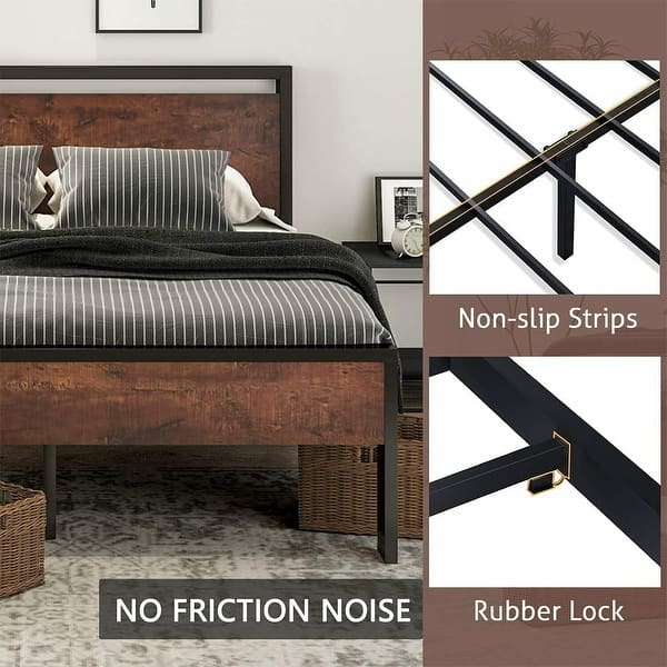 mahogany wood bed frame full