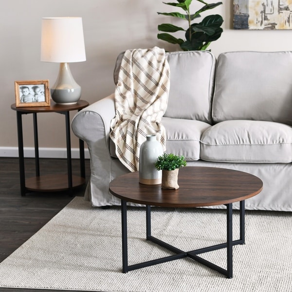 Household Essentials Round Coffee Table 31.5