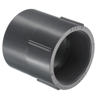 PVC Pipe Fitting 2NPT Female Thread 2" Socket Straight Connector Gray ...
