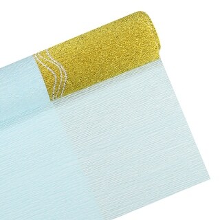 Golden Edge Crepe Papers 7.2ft Long 20 Inch Wide, Sky Blue - Sky Blue ...