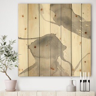 Designart 'minimal geometric Zen IV' Transitional Print on Natural Pine ...