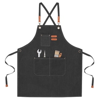 Adjustable Chef Apron Cross Back Aprons for Kitchen Cooking Painting ...