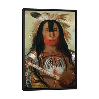 iCanvas "Blood Head Chief, 1832" by George Catlin Framed Canvas Print ...