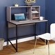 Porter Desk with Hutch, Black/Gray - Bed Bath & Beyond - 36938265