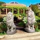Design Toscano Stately Chateau Lion Sentinel Garden Statues Set of Left ...