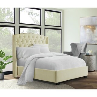 Picket House Furnishings Sutter Queen Platform Upholstered Bed in Cream ...