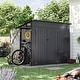 4' x 8' Shed Outdoor Storage Shed with Triple Lockable Door - Bed Bath ...