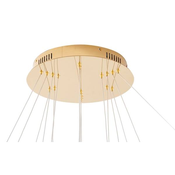 Gold Metal LED Chandelier With White Diffuser - On Sale - Bed Bath ...