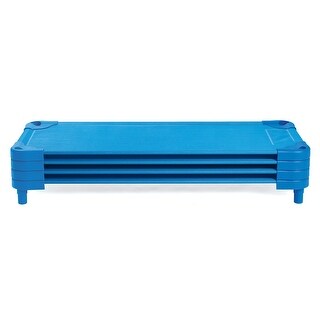 Angeles Value Line Standard Portable Stackable Nap Cots for Kids, Blue ...